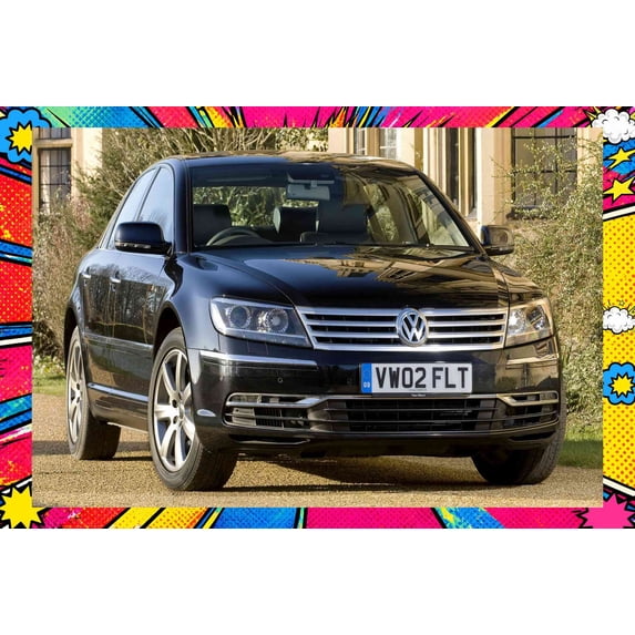 2010 Volkswagen Phaeton - Pop Art Edition | 12x18 Inch Laminated Poster ...