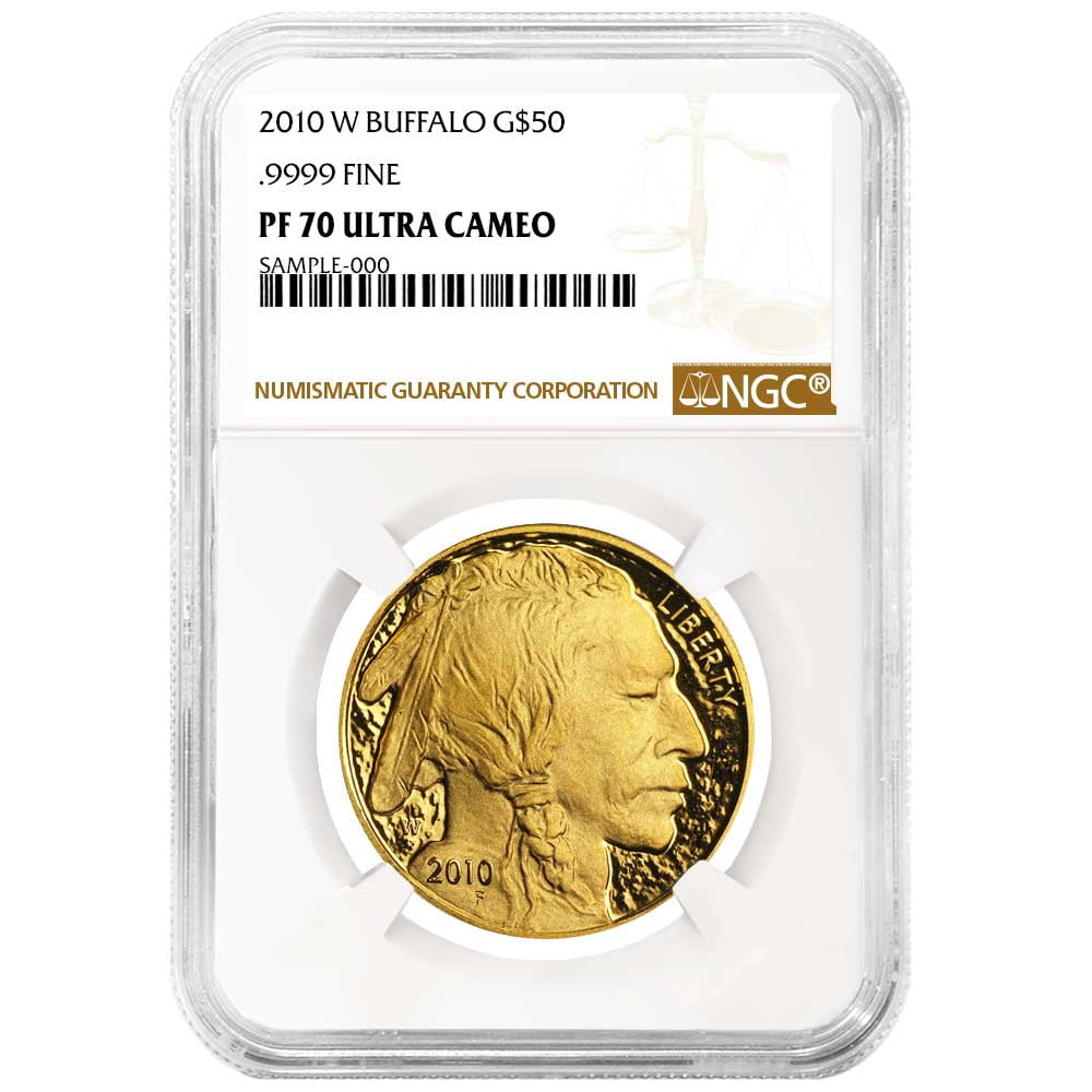 2010-W Proof $50 American Gold Buffalo 1 oz NGC PF70UC Brown Label - Walmart.com