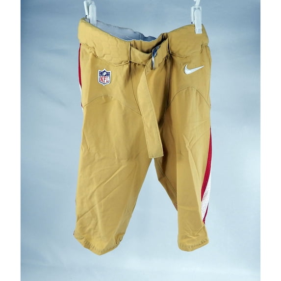 2010s San Francisco 49ers #43D Game Used Gold Pants Altered Knee 32 919 ...