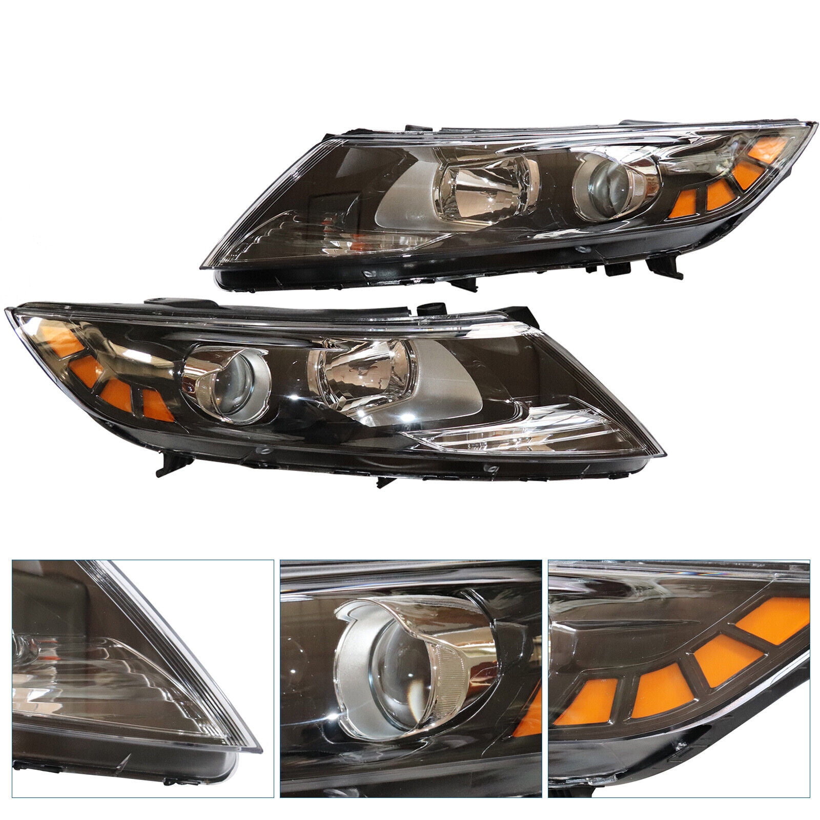 2011-2013 Halogen Headlight Set for Kia Optima, Left + Right Pair ...
