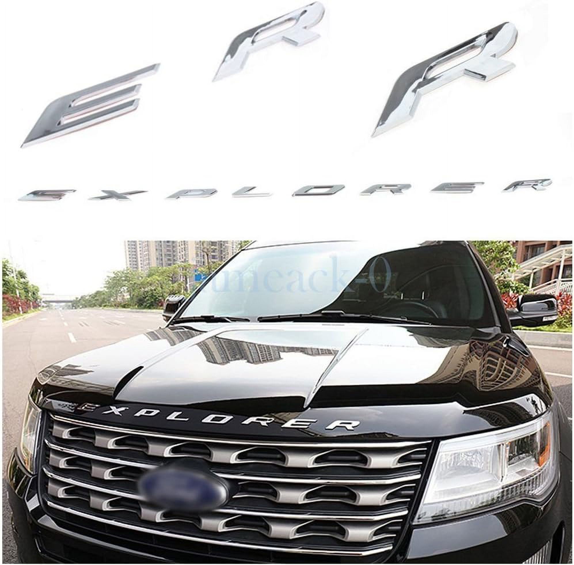 jdmotive Ford Explorer Sport Chrome Hood Emblem Badge Decal, Fits 2011 ...