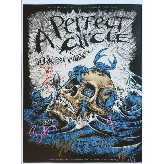 2011 A Perfect Circle Concert Poster Wall Art Print facsimile signed in ...