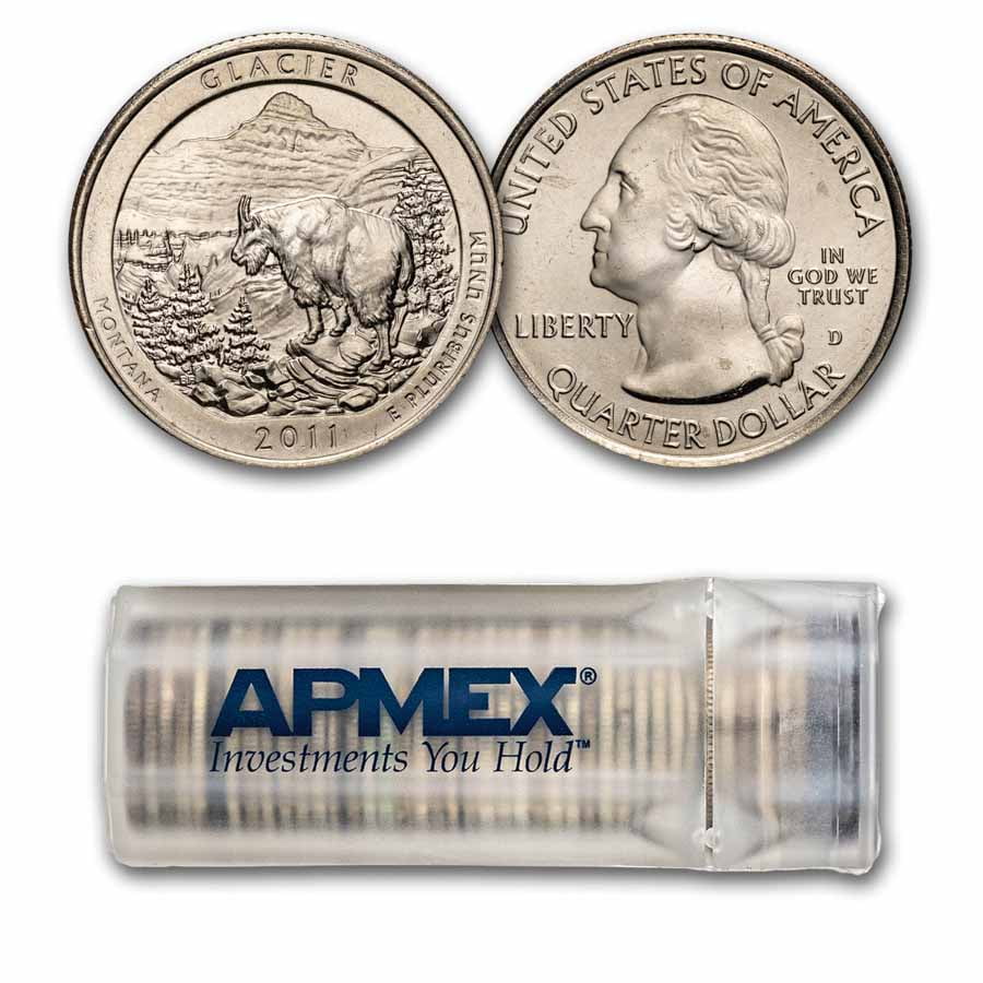 2011-D ATB Quarter Glacier National Park 40-Coin Roll BU - Walmart.com