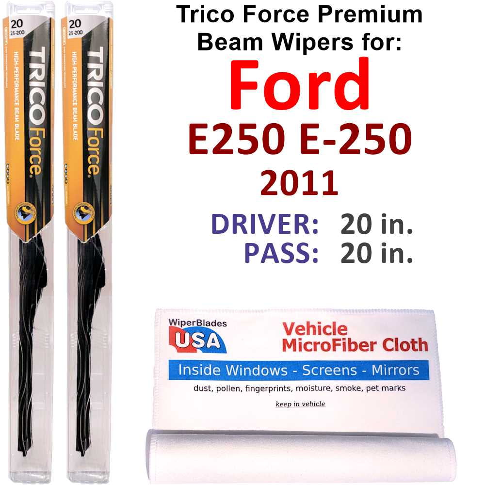 2011 Ford E250 E-250 Performance Beam Wipers (Set of 2) - Walmart.com