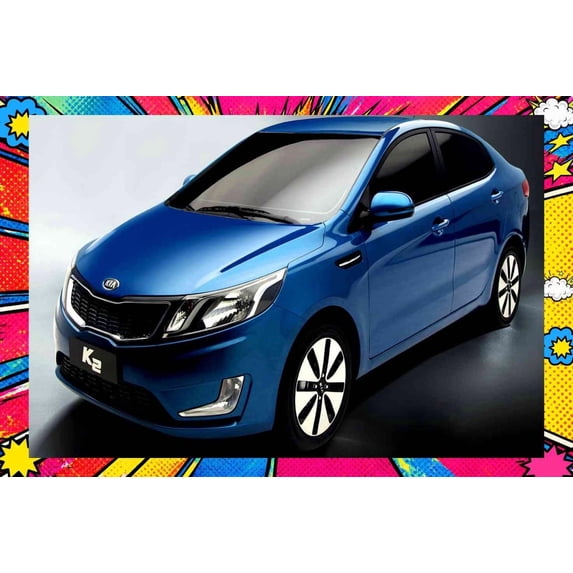 2011 Kia K2 - Pop Art Edition | 24x36 Inch Rolled Canvas Print ...