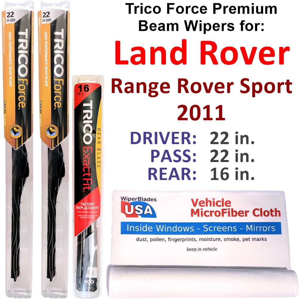 2011 Land Rover Range Rover Sport Performance Beam Wipers (Set of 3) w ...