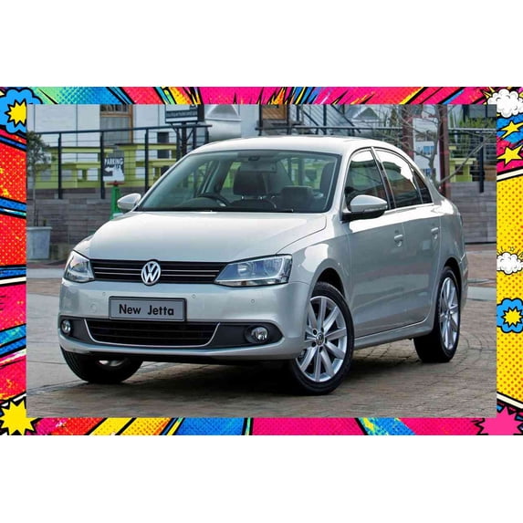 2011 Volkswagen Jetta ZA - Pop Art Edition | 24x36 Inch Laminated ...