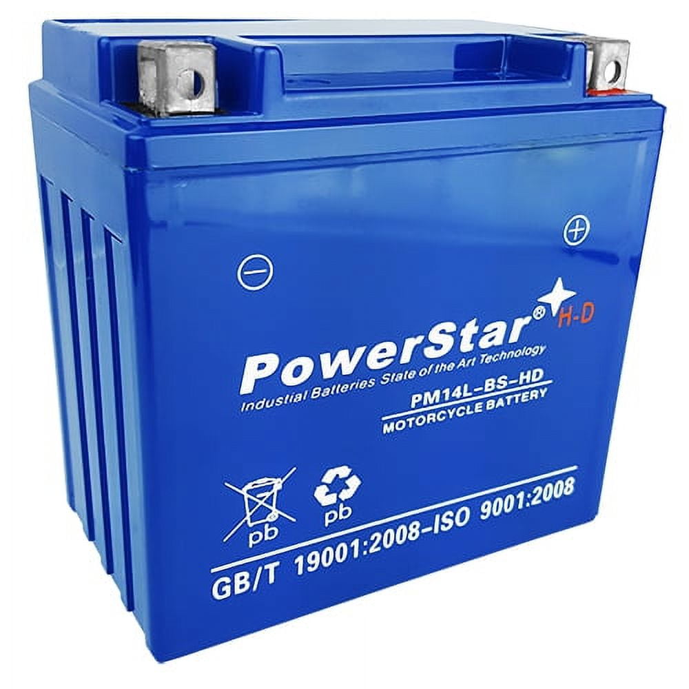 PowerStar AGM Battery, Fits Harley XL1200N Sportster 1200 Nightster ...