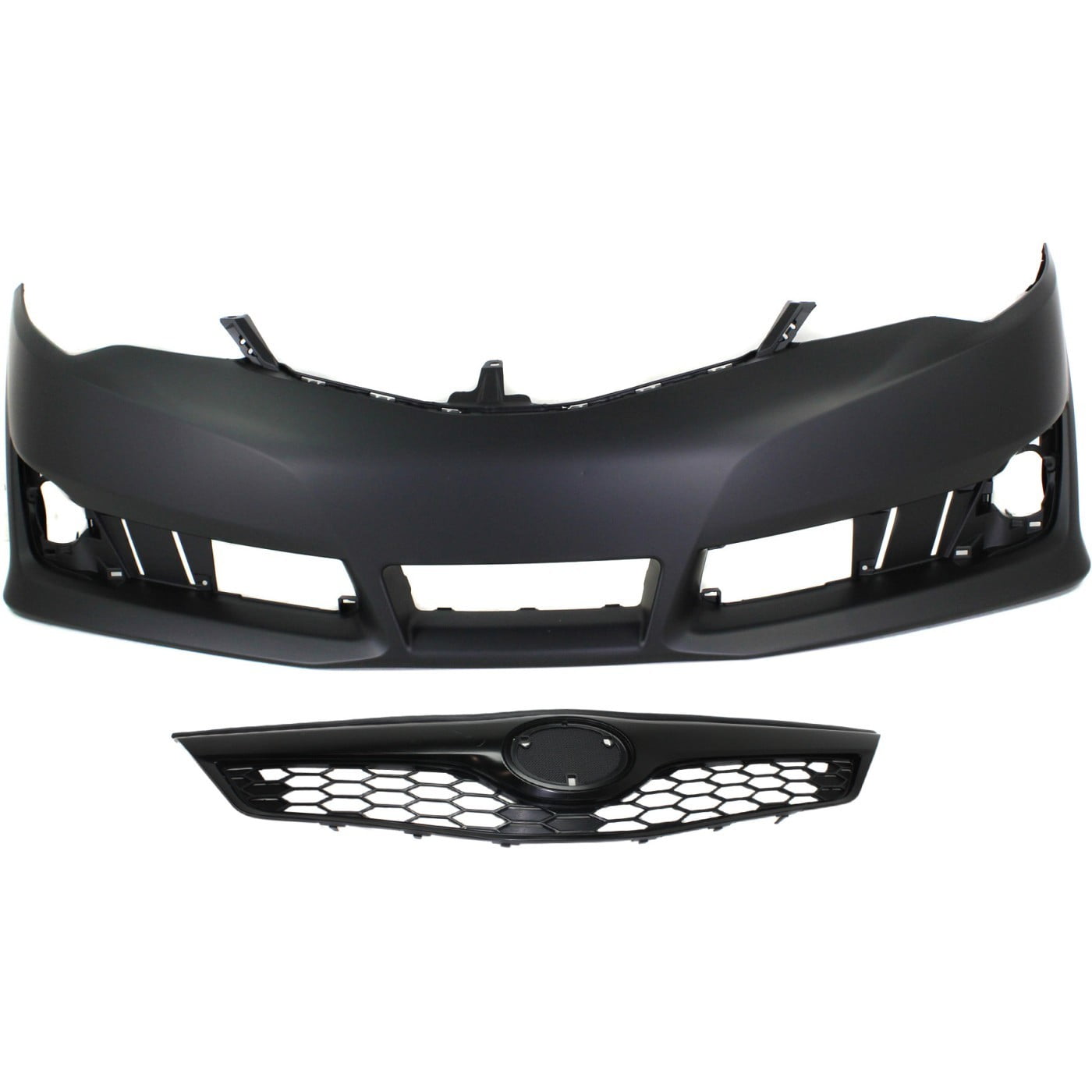 2012-2014 for Toyota for Camry Front Bumper Cover Kit with Grille - Fog ...
