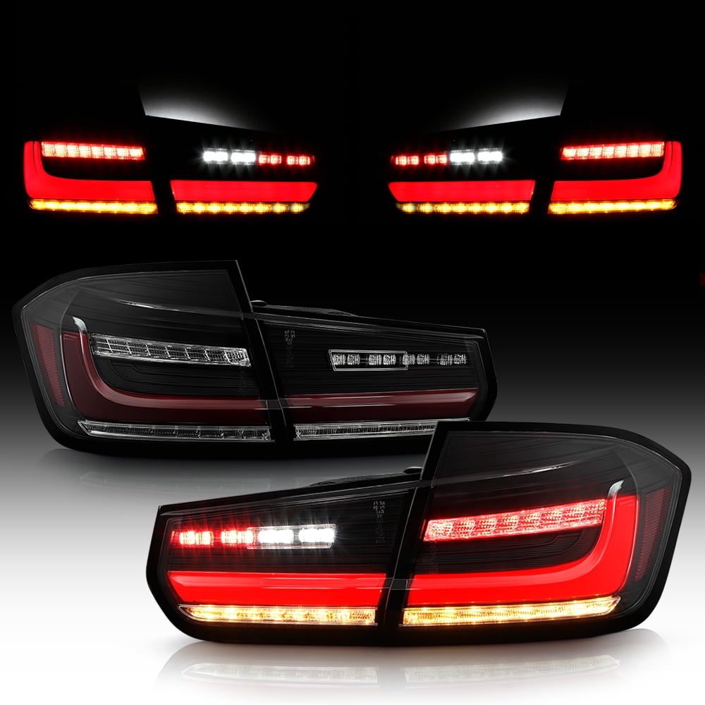 2012-2015 BMW F30 328i 335i Sedan Black Smoked Sequential LED Tail ...