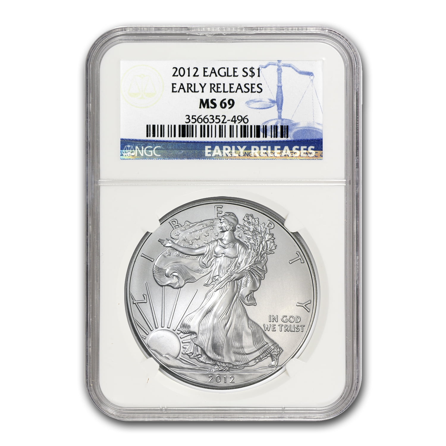 2012 American Silver Eagle MS-69 NGC (Early Release) U.S. Mint Bullion Coin - Walmart.com