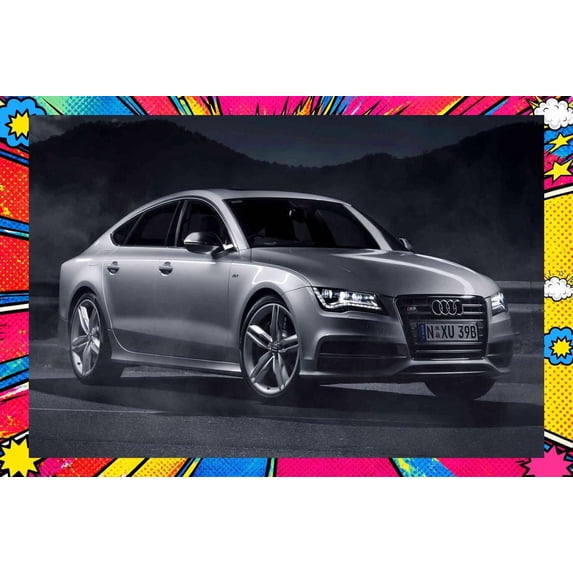 2012 Audi S7 Sportback AU - Pop Art Edition | 24x36 Inch Laminated ...