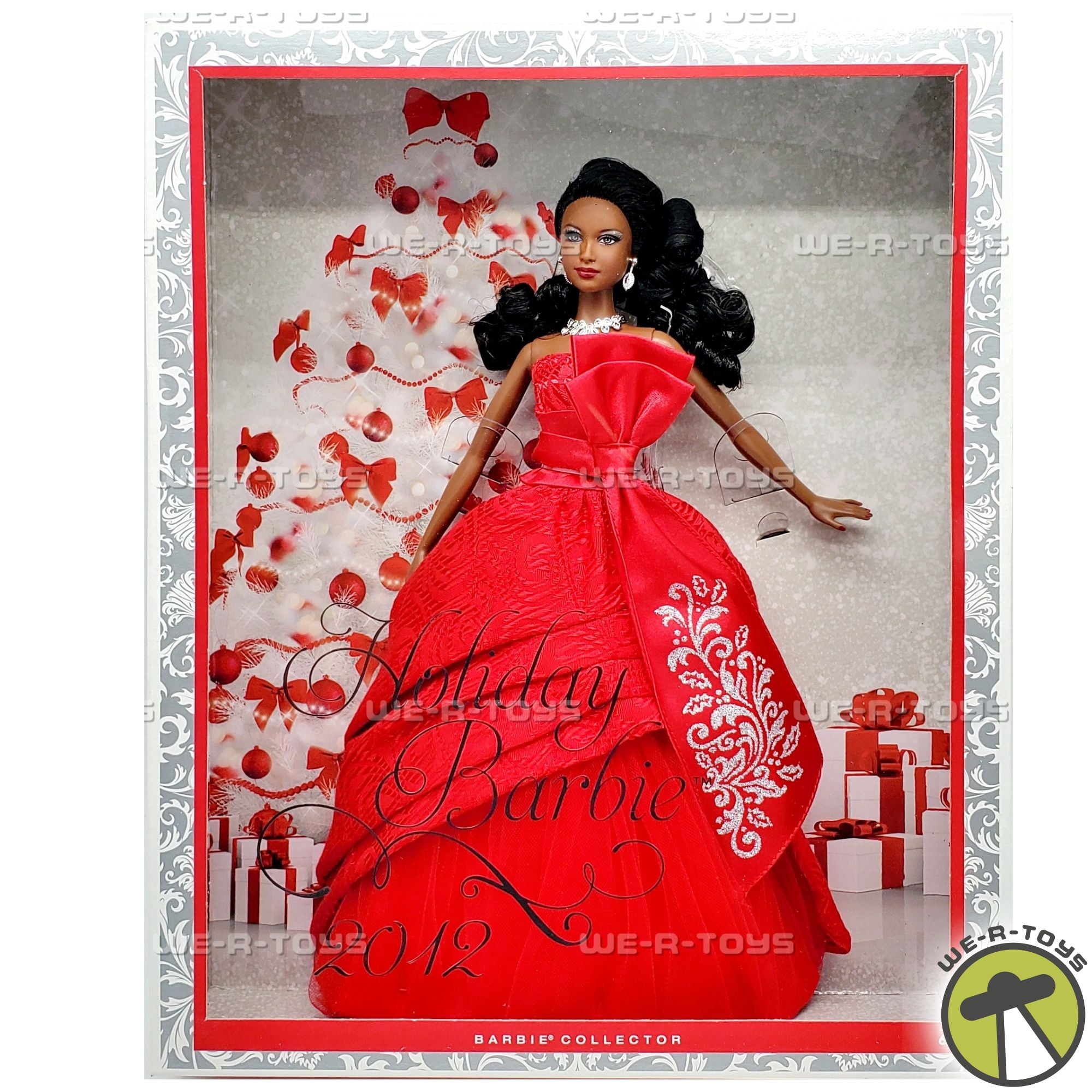 2012 Holiday Barbie Doll African American Mattel W3466 NEW - Walmart.com