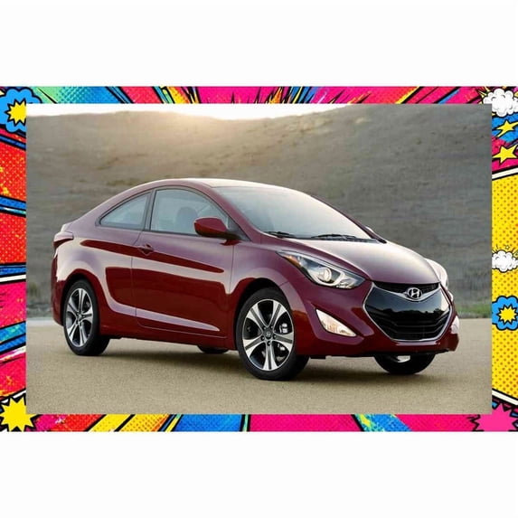 2012 Hyundai Elantra Coupe Style E - Pop Art Edition | 20x30 Inch ...