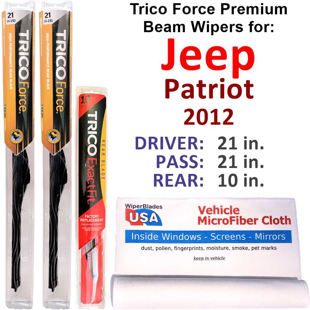 2012 Jeep Patriot Performance Beam Wipers (Set of 3) w/Rear Wiper ...