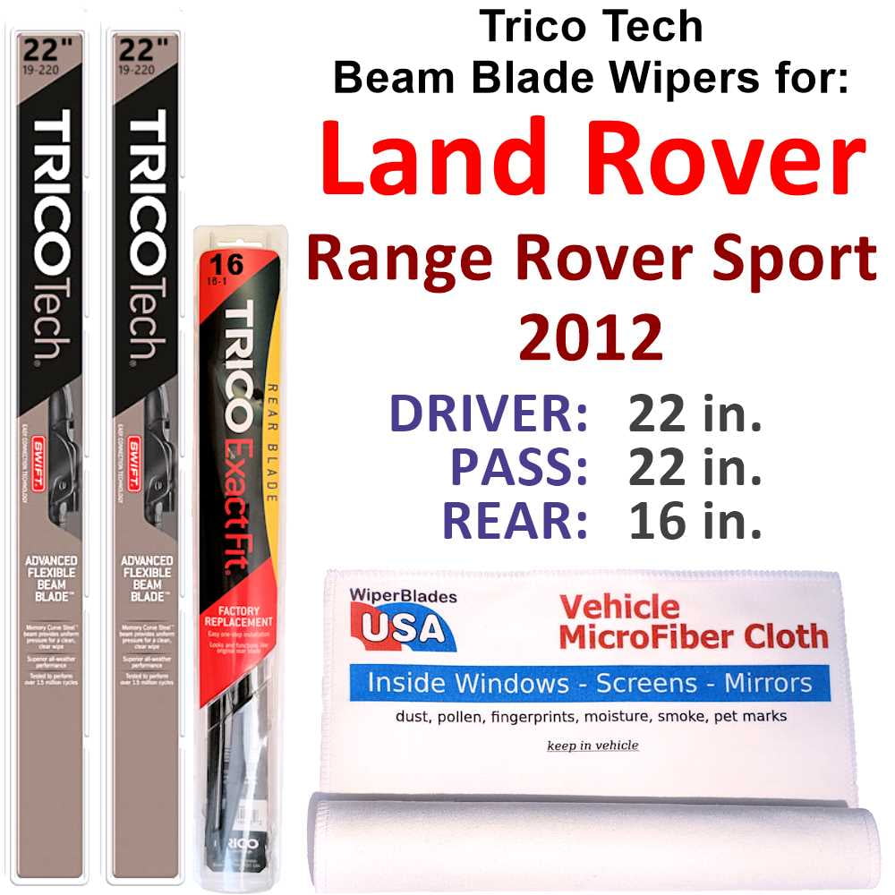 2012 Land Rover Range Rover Sport Beam Blade Wipers (Set of 3) w/Rear ...