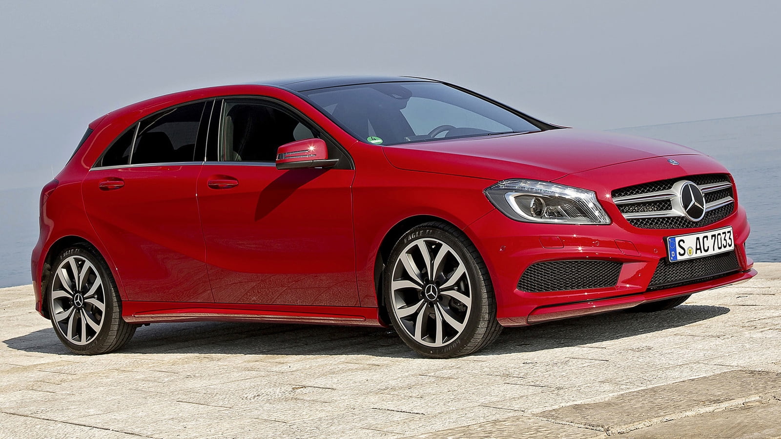 2012 Mercedes-Benz A Class AMG Sport Car - 24x36 Inch Glossy Laminated ...