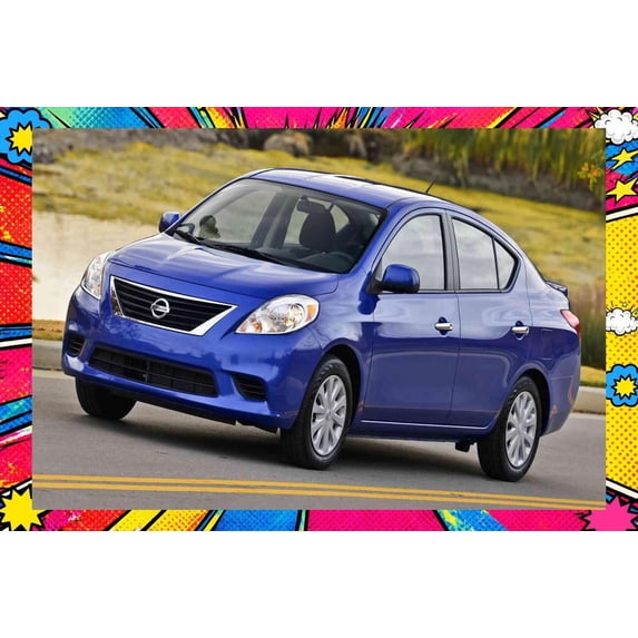 2012 Nissan Versa Sedan - Pop Art Edition | 20x30 Inch Laminated Poster ...