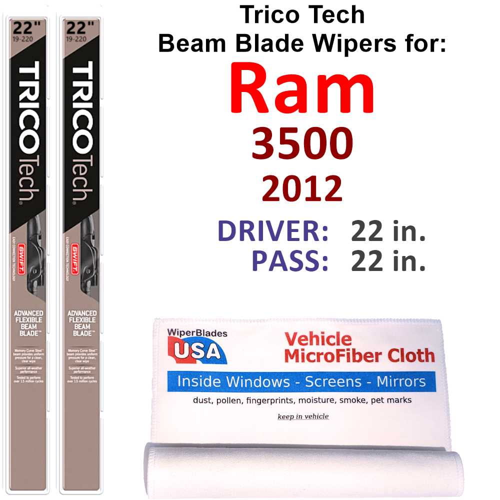 2012 Ram 3500 Beam Blade Wipers (Set of 2) - Walmart.com