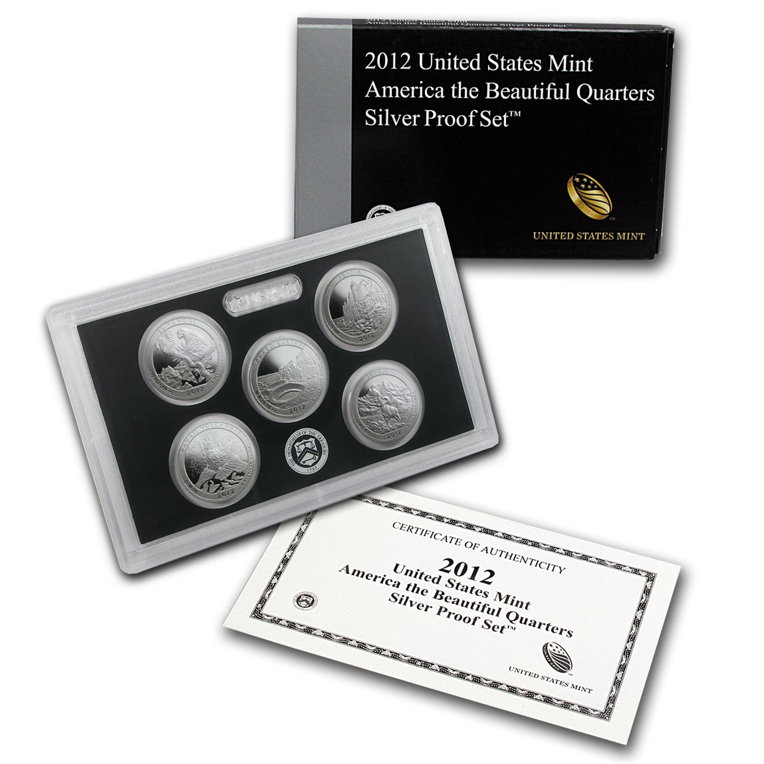 2012-S America the Beautiful Quarters Silver Proof Set - Walmart.com