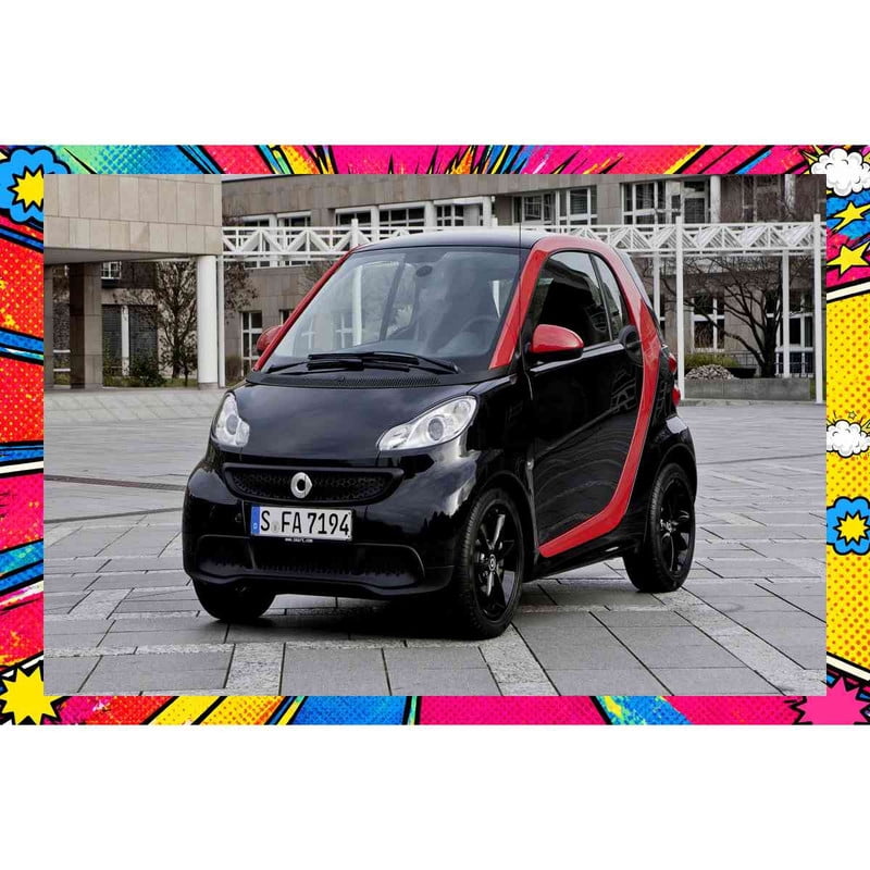 2012 Smart ForTwo Sharpred - Pop Art Edition | 20x30 Inch Laminated ...