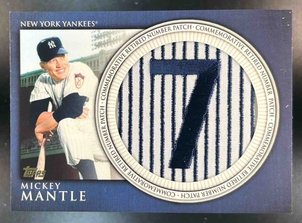 2012 Topps Mickey Mantle Retired Number Patches (7) #RN-MM New York ...