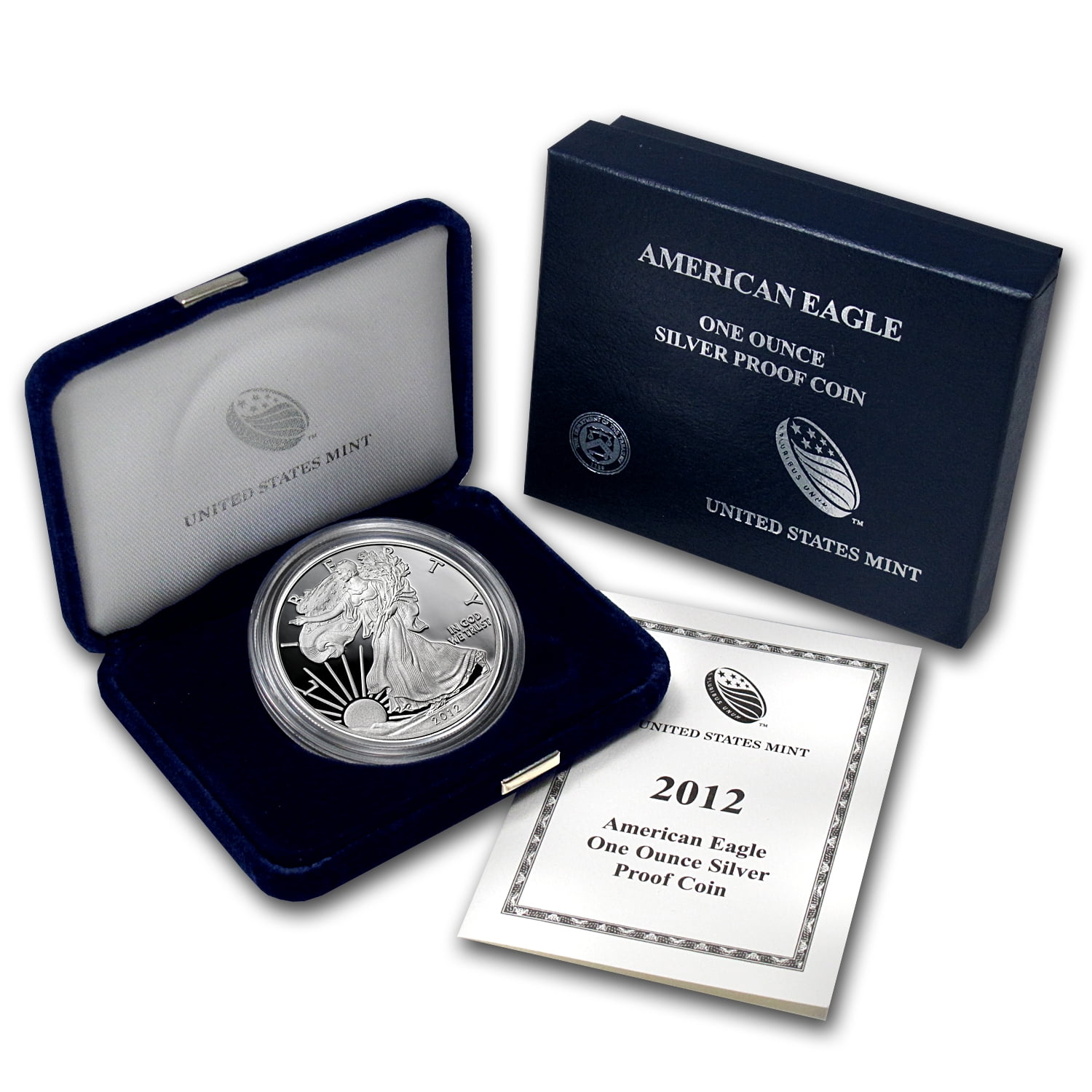 2012-W Walmart 1 oz Proof American Silver Eagle Coin, US Mint, with Box ...