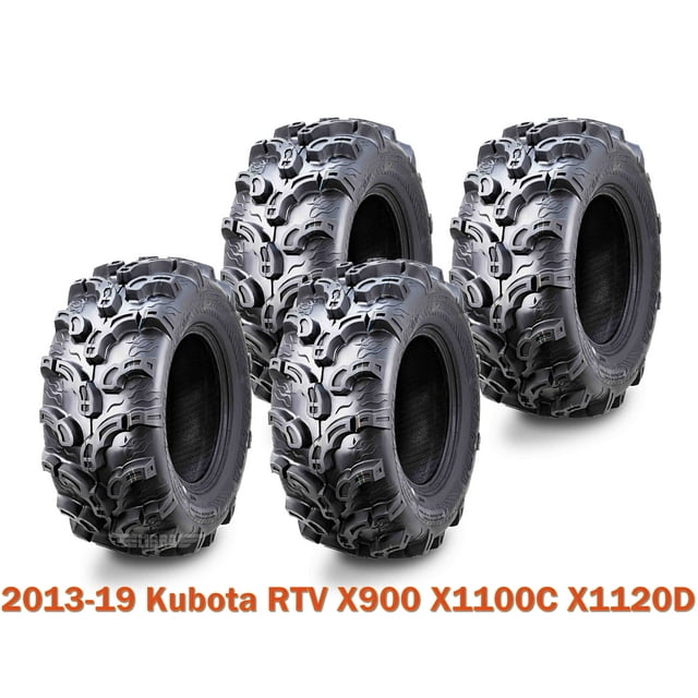 2013-19 Kubota RTV X900 X1100C X1120D Complete Set ATV tires 25x10-12 ...