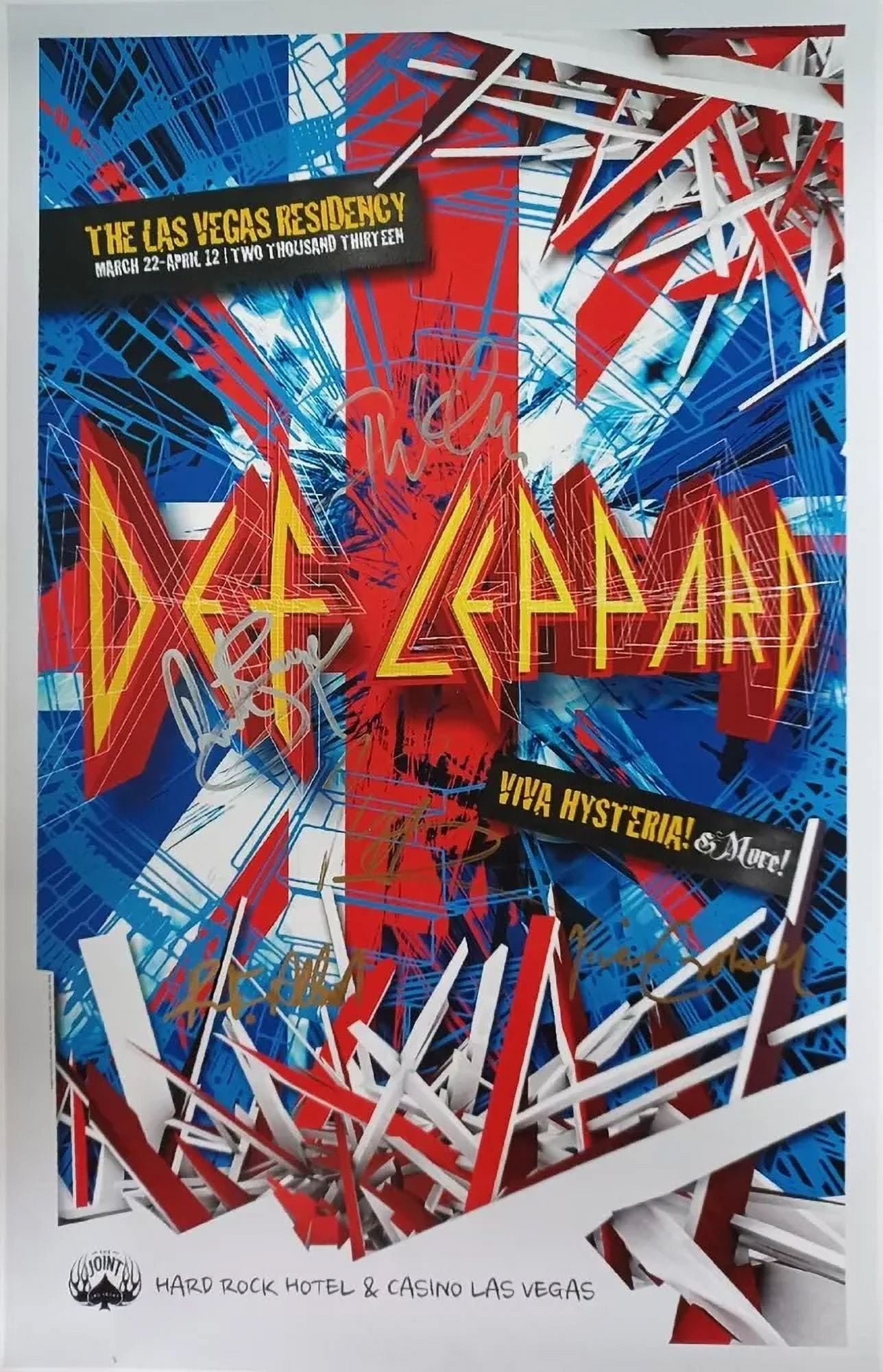 2013 DEF LEPPARD Concert Poster Wall Art Print * Hotel es 16 x 24 Inch ...