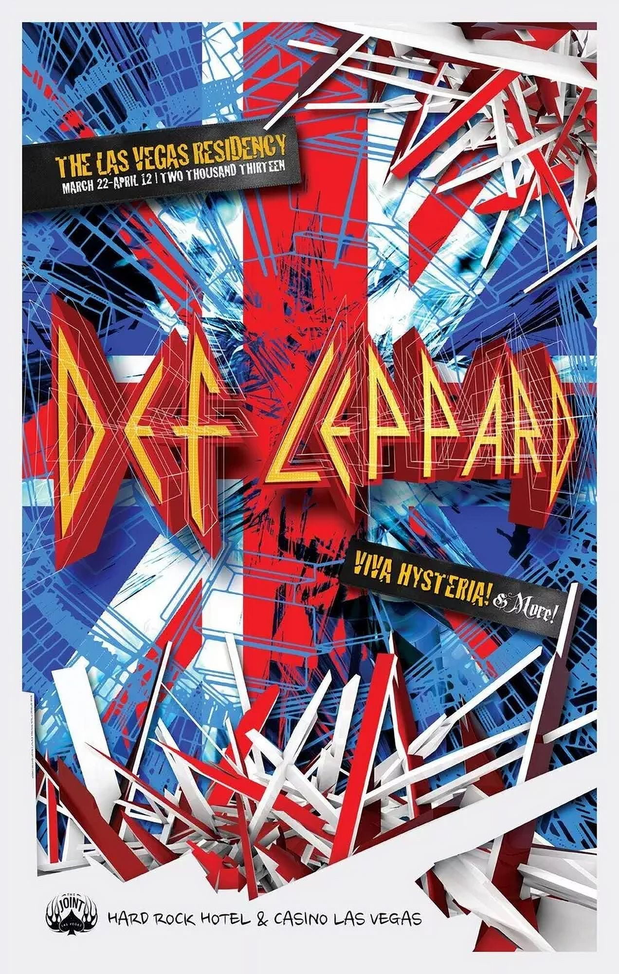 2013 DEF LEPPARD Concert Poster Wall Art re -Print * Hotel in 11 x 17 ...