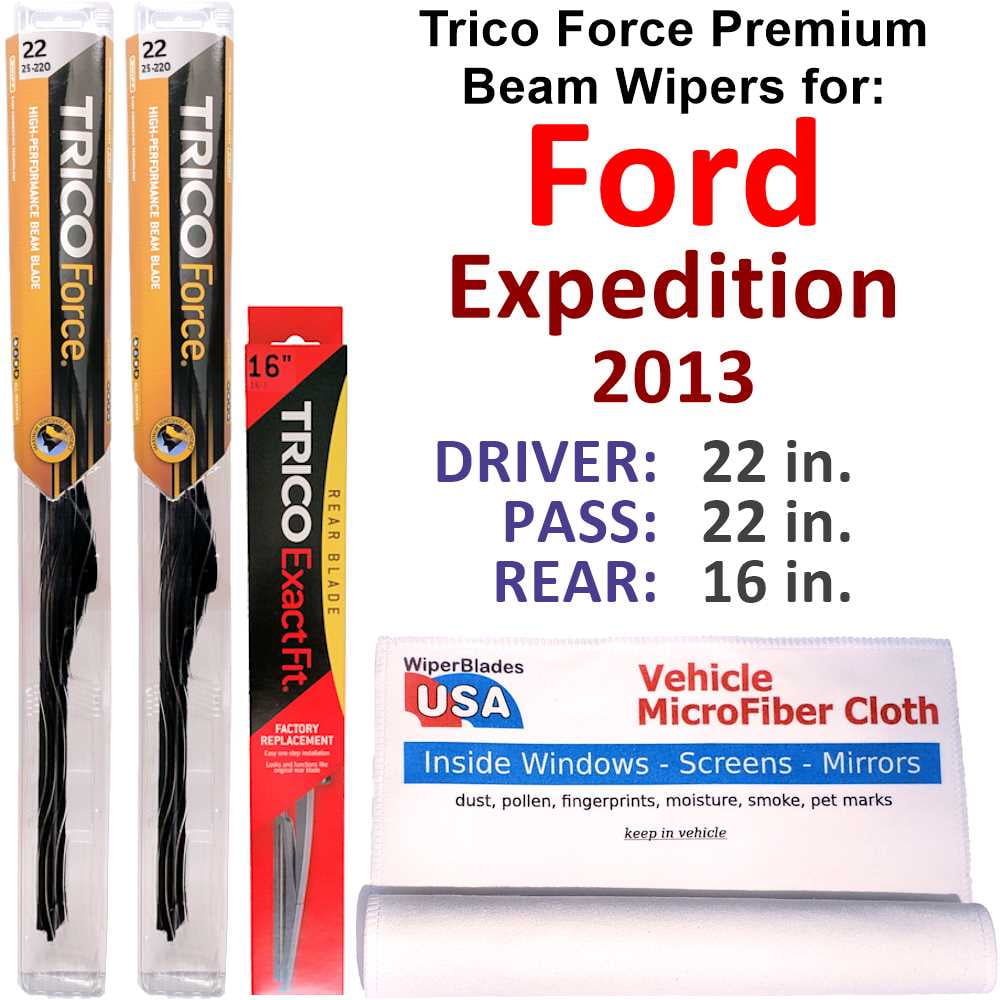 2013 Ford Expedition Performance Beam Wipers (Set of 3) w/Rear Wiper ...