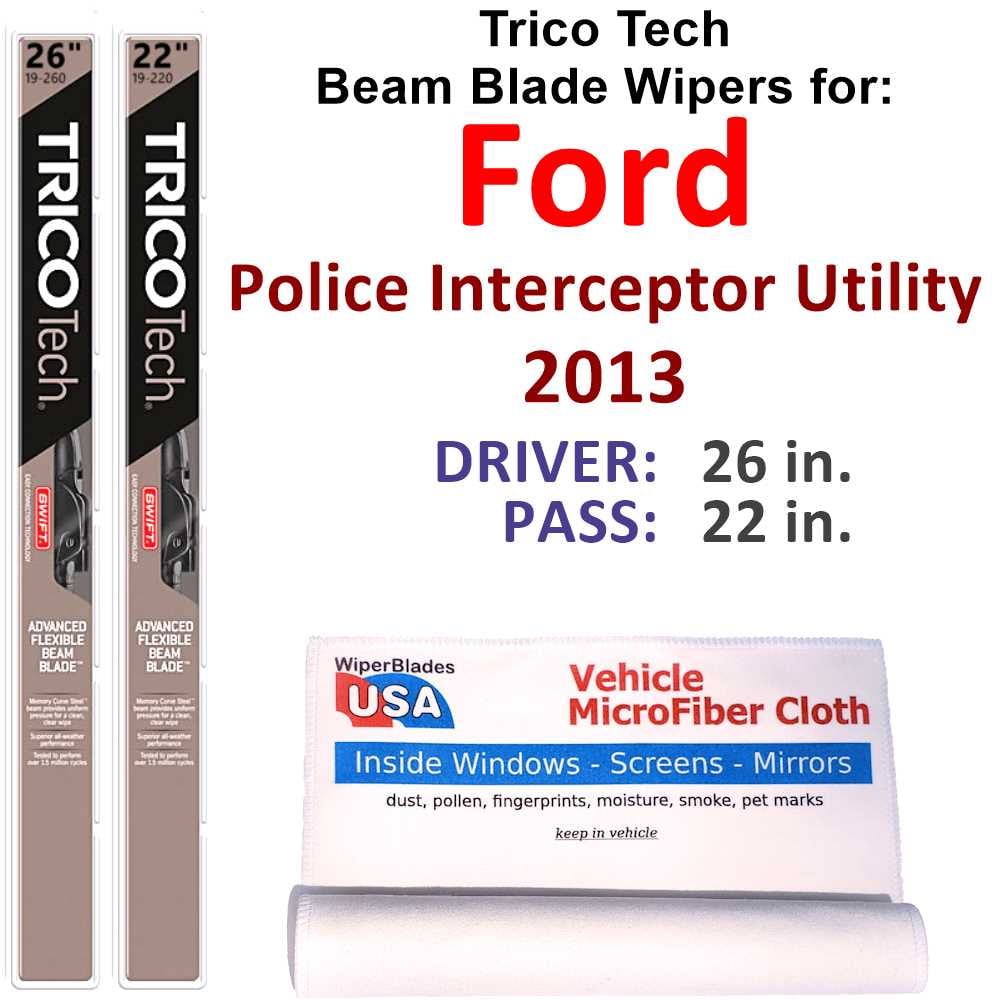2013 Ford Police Interceptor Utility Beam Blade Wipers (Set of 2 ...