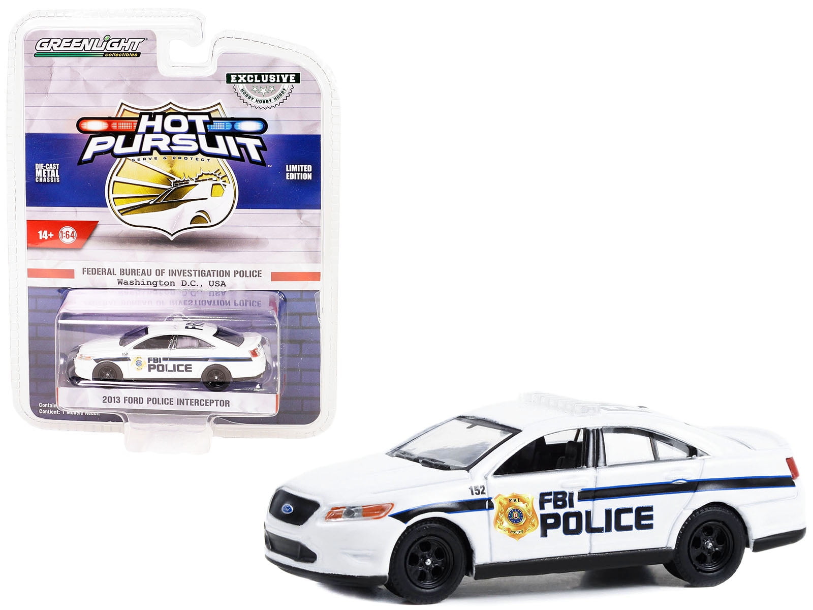 2013 Ford Police Interceptor White "FBI Police" "Hot Pursuit" Special ...