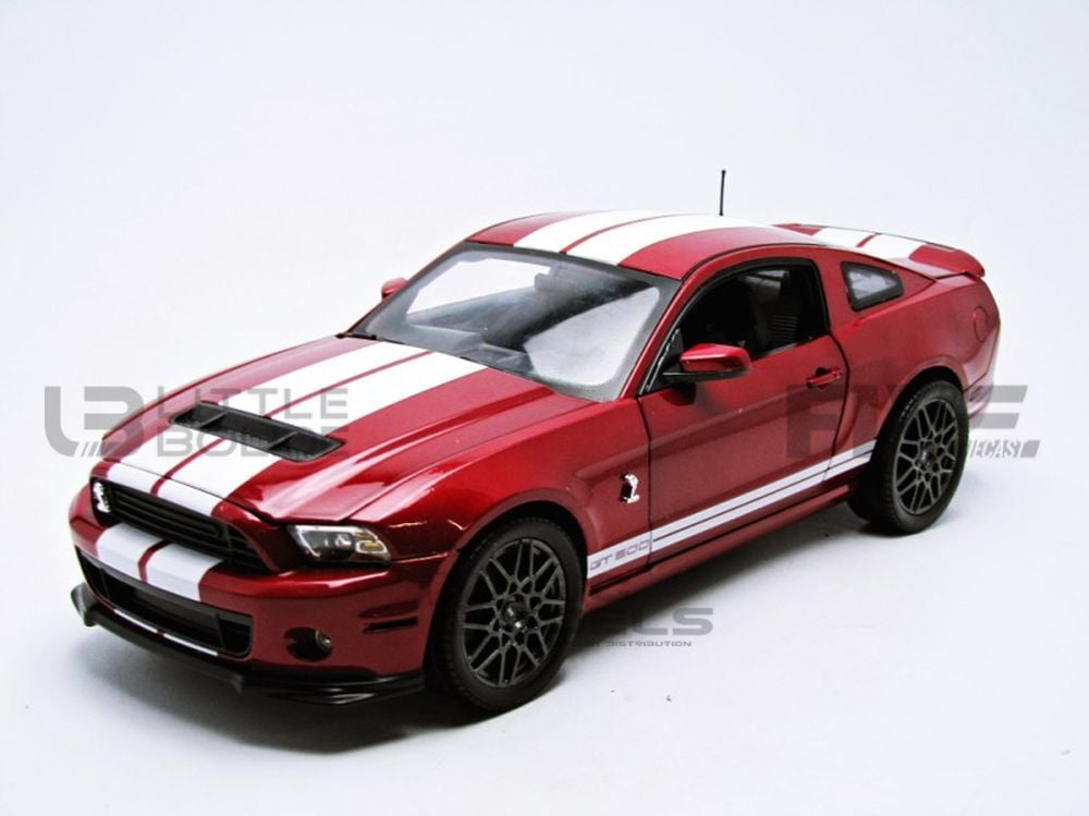 2013 Ford Shelby Mustang GT500 Metallic Red with White Stripes 1/18 ...