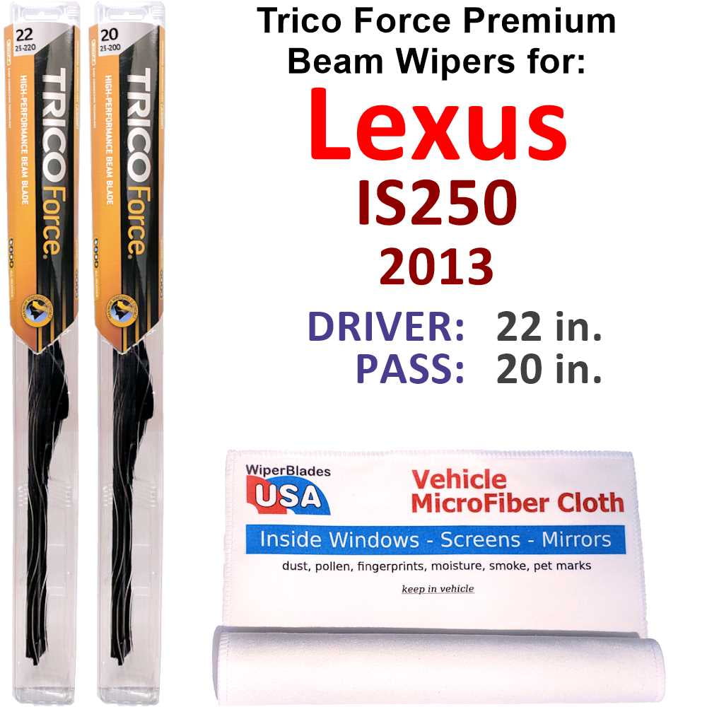 2013 Lexus IS250 Performance Beam Wipers (Set of 2) - Walmart.com