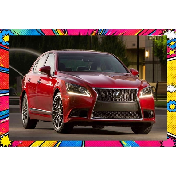 2013 Lexus LS F Sport - Pop Art Edition | 12x18 Inch Laminated Poster ...