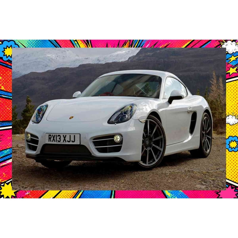 2013 Porsche Cayman UK - Pop Art Edition | 24x36 Inch Glossy Laminated ...