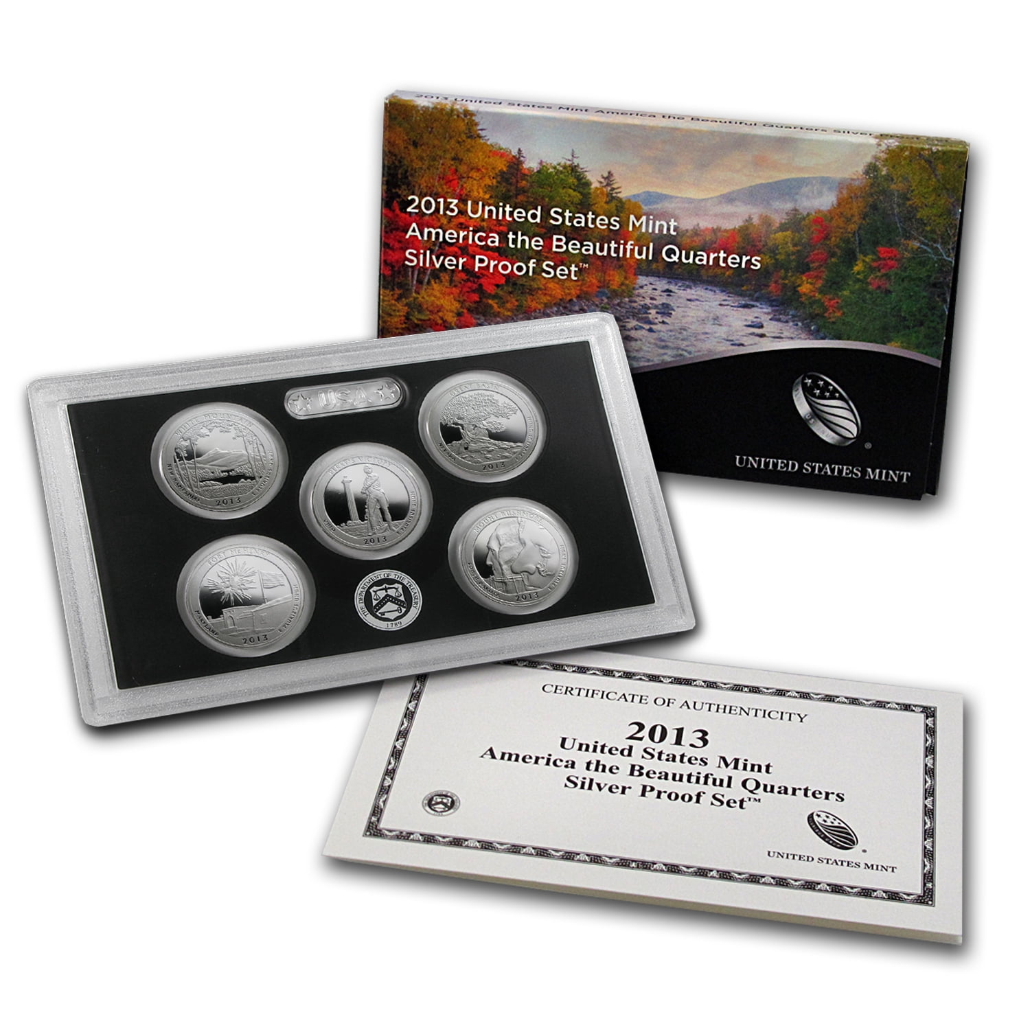 2013-S America the Beautiful Quarters Silver Proof Set - Walmart.com