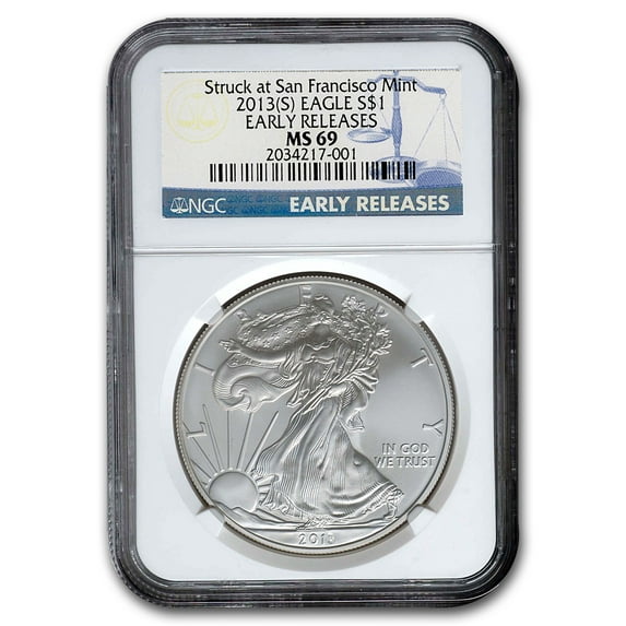2013 (S) American Silver Eagle MS-69 NGC (Early Releases) - Walmart.com