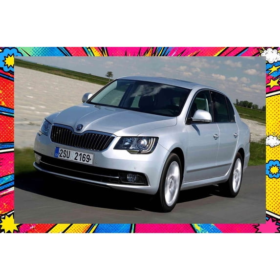 2013 Skoda Superb - Pop Art Edition | 24x36 Inch Laminated Poster ...