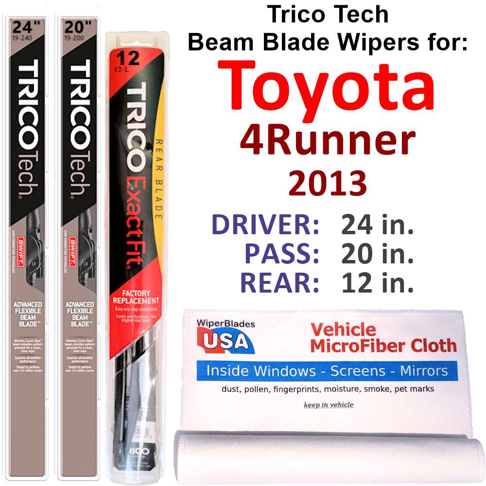 2013 Toyota 4Runner Beam Blade Wipers (Set of 3) w/Rear Wiper - Walmart.com