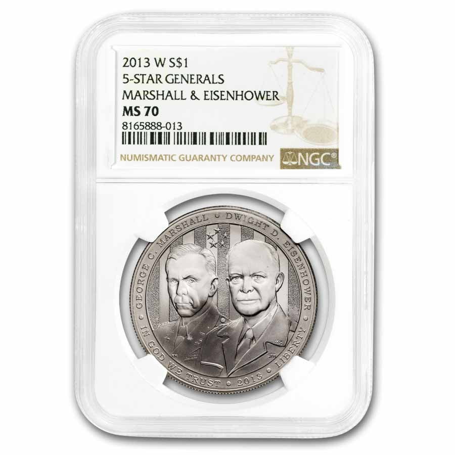 2013-W Five Star General $1 Silver Commem MS-70 NGC - Walmart.com