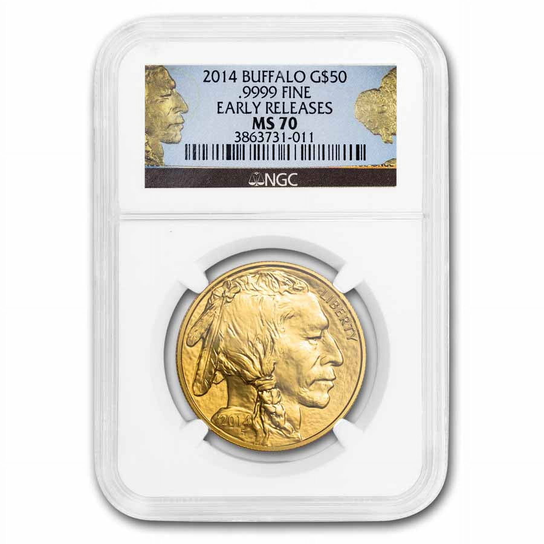 2014 1 oz Gold Buffalo MS-70 NGC (Early Releases) - Walmart.com
