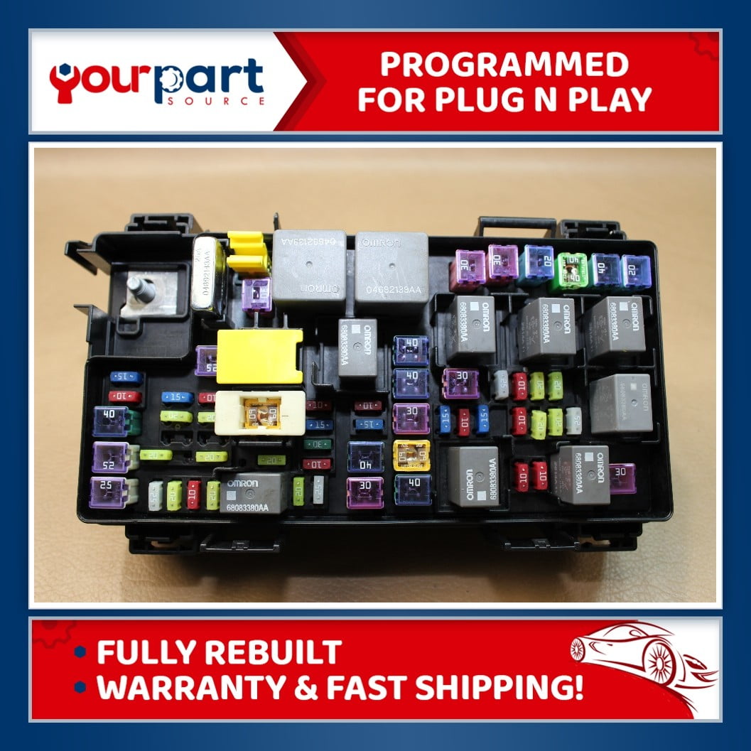 2014 14 GRAND CARAVAN TIPM FUSE BOX TEMIC INTEGRATED MODULE 68217405 ...