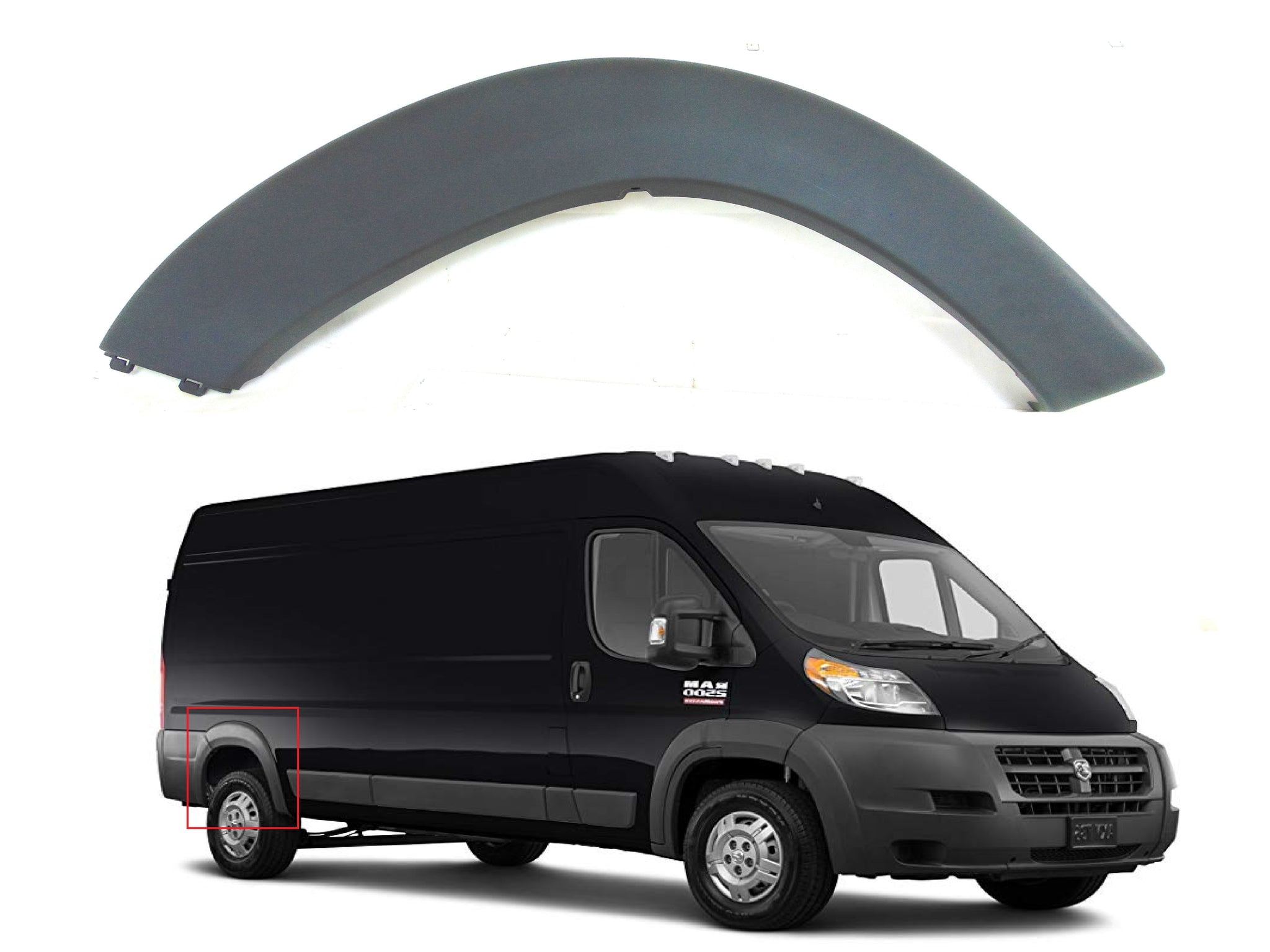 2014 2015 2016 2017 2018 Compatible with Ram Promaster Rear Wheel Flare ...