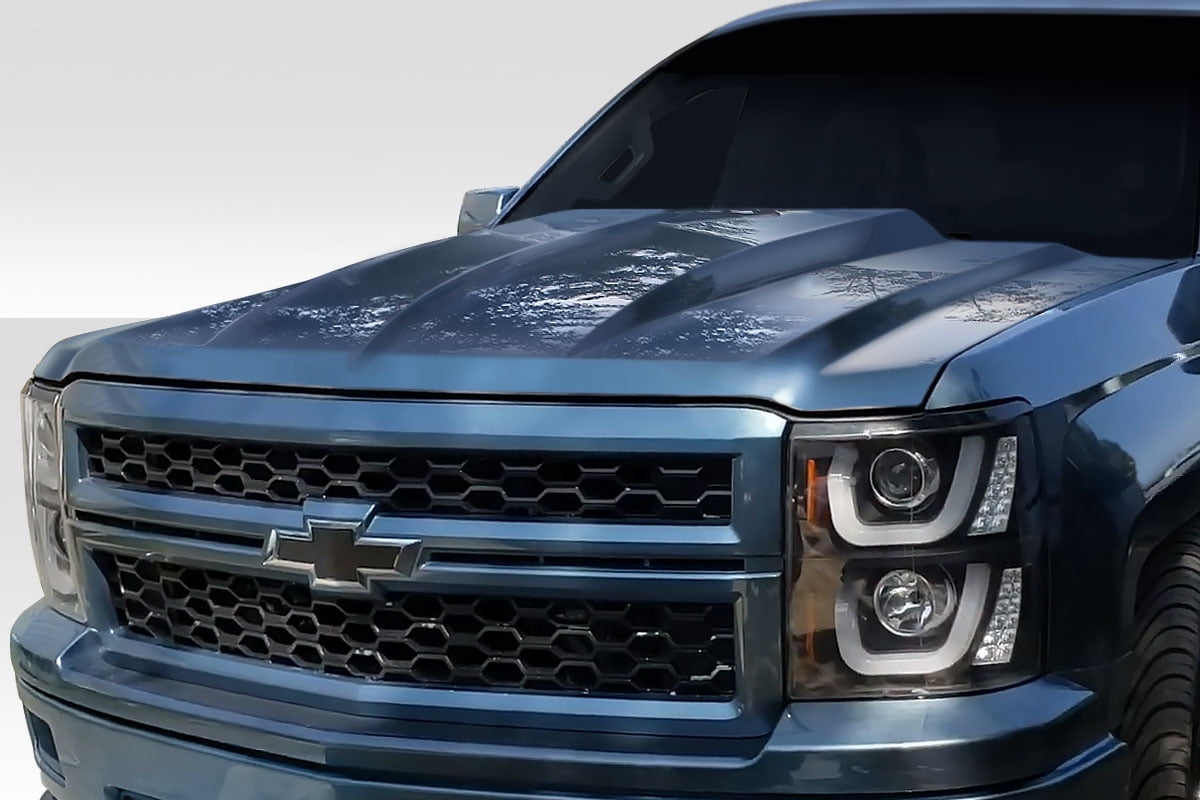 2014-2015 Chevrolet Silverado Duraflex 2" Cowl Hood - 1 Piece - Walmart.com