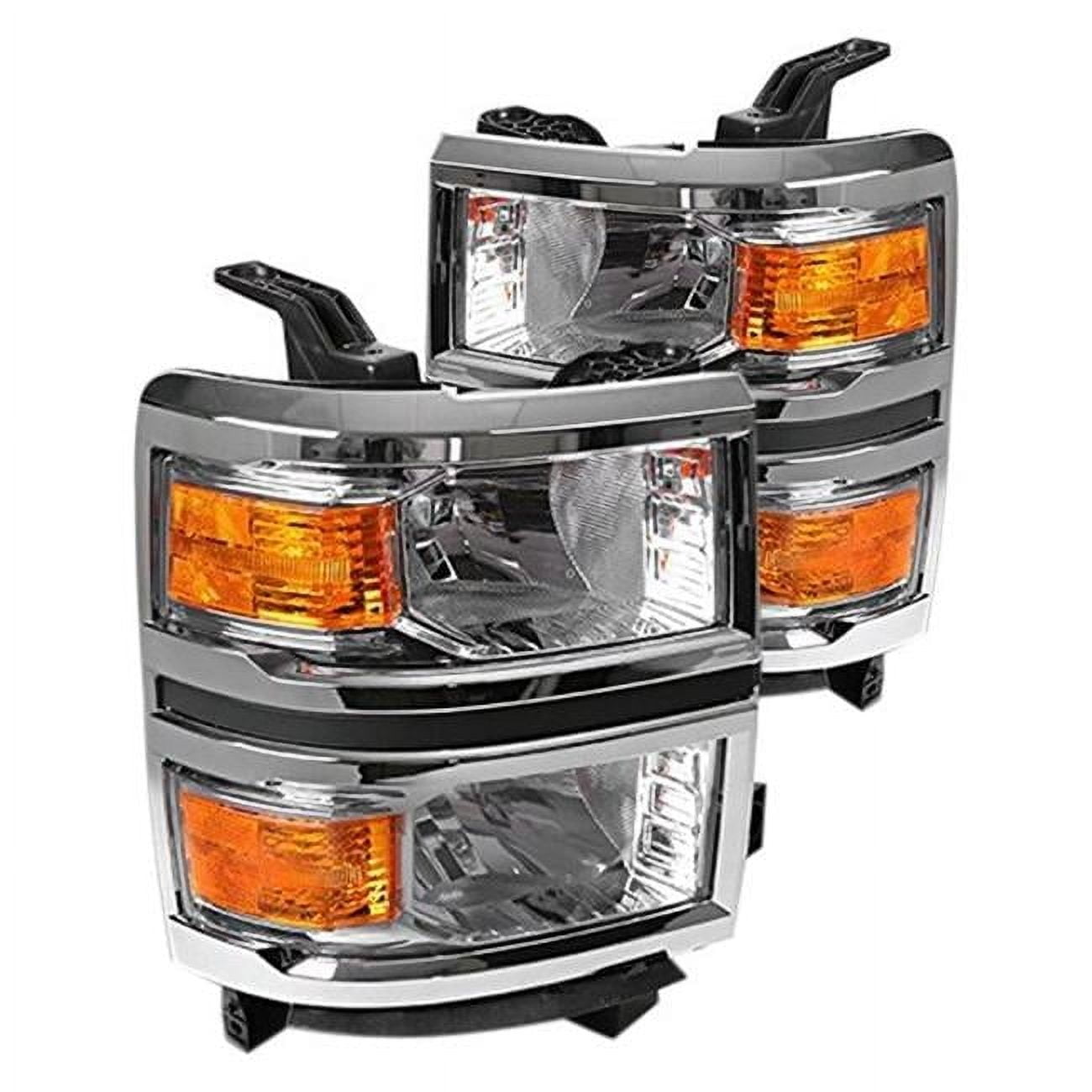 2014-2016 Chevy Silverado Headlights - Chrome - Walmart.com