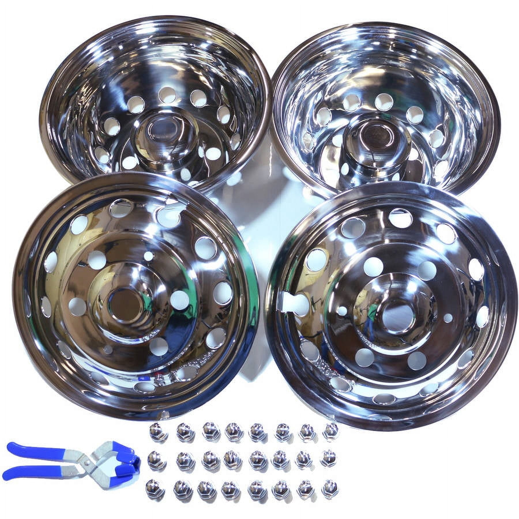 2014-2016 Ford Transit Dually 16" 6 Lugs Stainless Wheel Simulator, Set ...