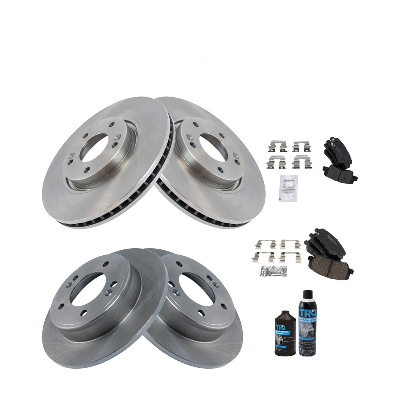 2014-2016 for Kia for Forte Koup Ceramic Brake Kit - Front & Rear Disc Rotor Pads - Premium Posi ...