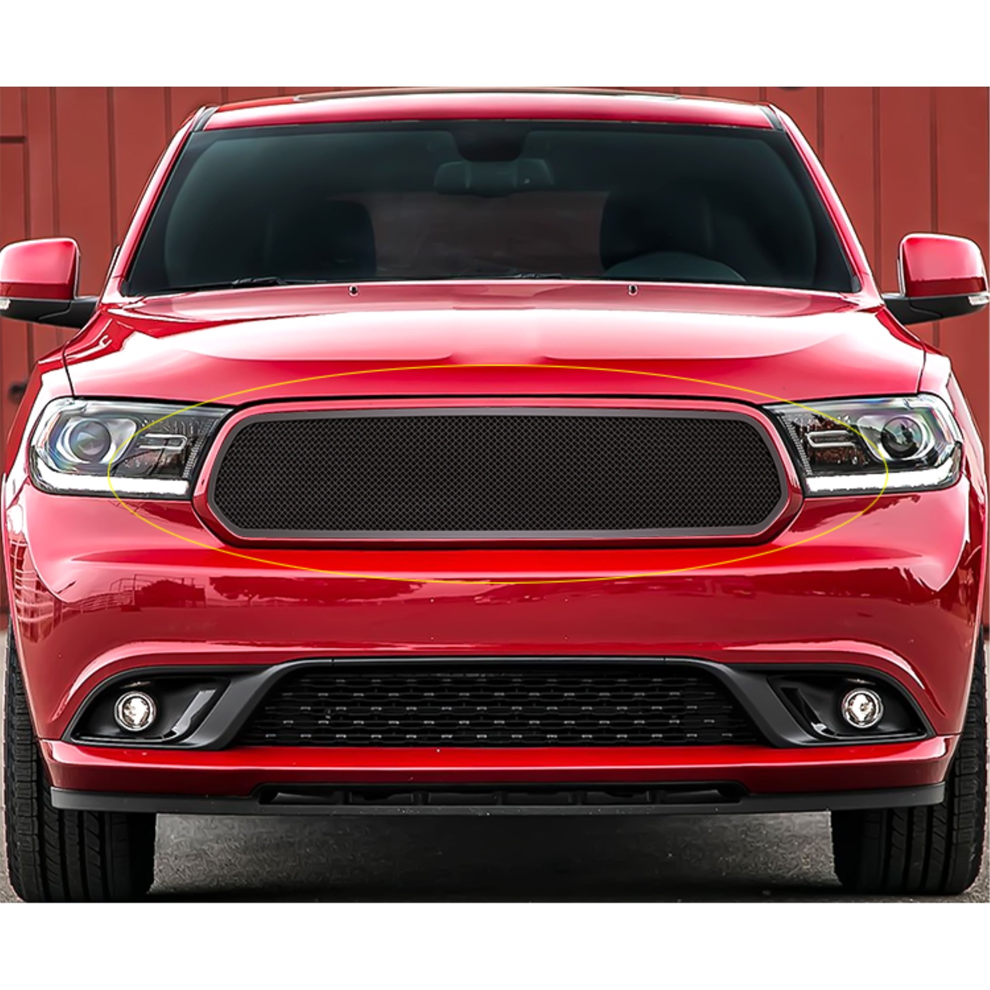 APS 2014-2017 Dodge Durango Black Wire Mesh Grille 1.8 mm wire mesh ...